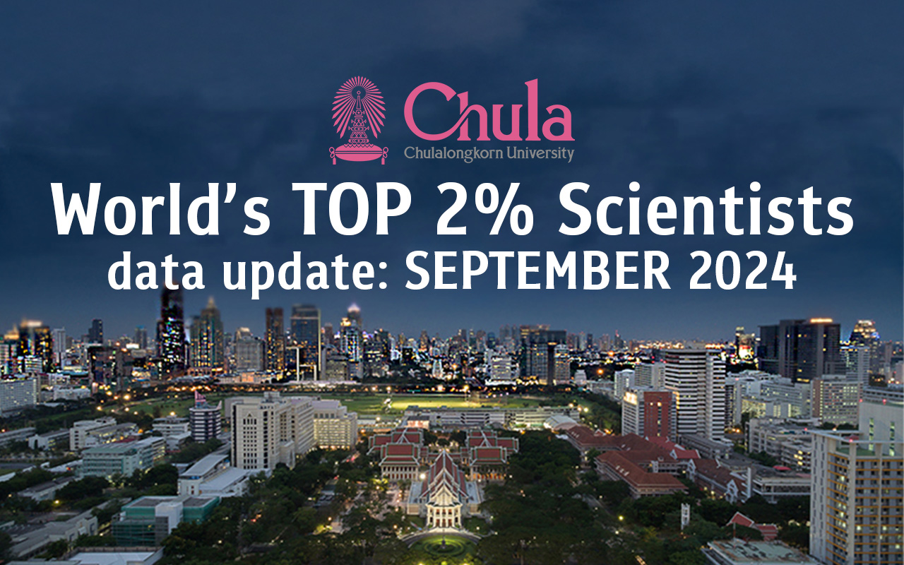 TOP RANK OF 2% SCIENTISTS BY ELSEVIER (September 2024) - Research Chula