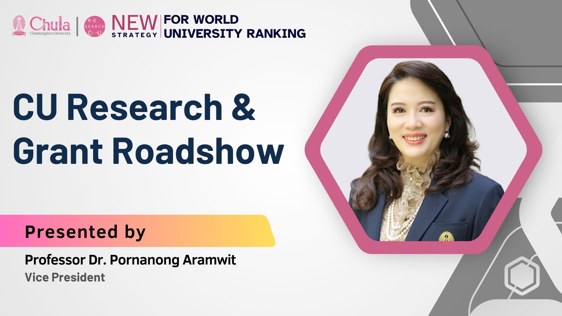 CU Research & Grant Roadshow - Research Chula